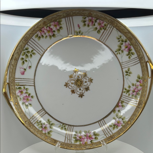 Nippon | Dining | Nippon Hand Painted Pink Floral Gold Gilt Moriage ...